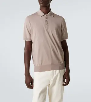 Brunello Cucinelli Cotton Polo Shirt - Beige
