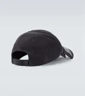 Balenciaga Masking Tape Cotton Drill Baseball Cap - Black