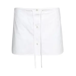Alexander Wang Hotfix Drawstring Mini Skort - White