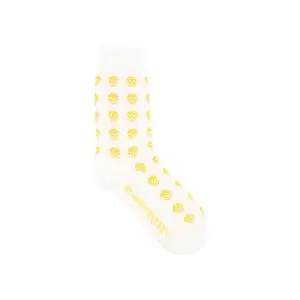Alexander McQueen Skull Logo Print Socks - White