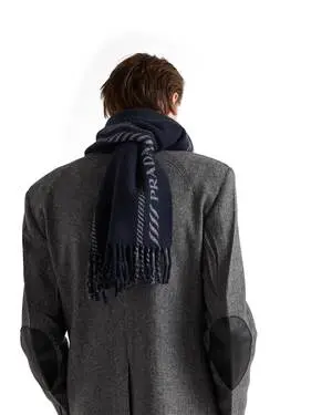 Prada Wool And Cashmere Scarf - Blue
