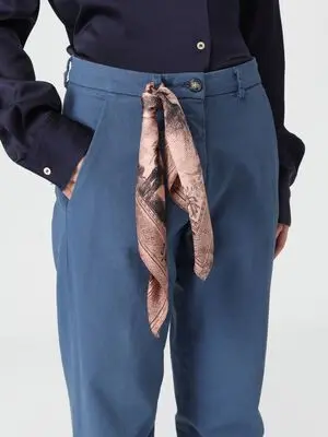 MASON'S Tailored Trousers With Tie Detail - Blue