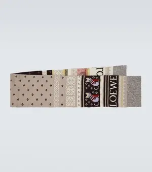 Loewe X Louis Wain Wool-blend Jacquard Scarf