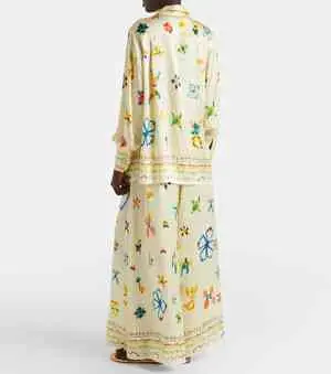 ALEMAIS Sidi Floral Silk Palazzo Pants