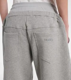 Attico Cotton Jersey Sweatpants - Grey