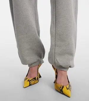 Attico Cotton Jersey Sweatpants - Grey