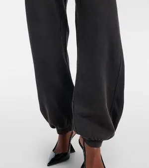 Attico Cotton Jersey Sweatpants - Black
