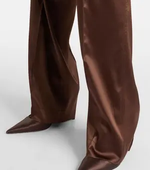 TOM FORD Silk-blend Straight Pants - Brown