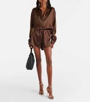 TOM FORD Silk-blend Satin Shorts