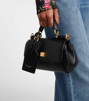 Dolce & Gabbana My Sicily Small Leather Tote - Black