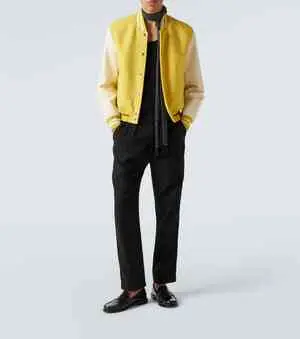 TOM FORD Wool And Leather Varsity Jacket