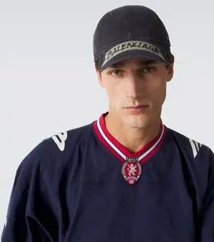 Balenciaga Masking Tape Cotton Drill Baseball Cap