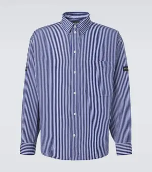 Balenciaga Striped Cotton-blend Poplin Shirt