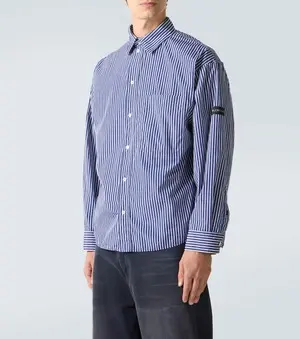 Balenciaga Striped Cotton-blend Poplin Shirt