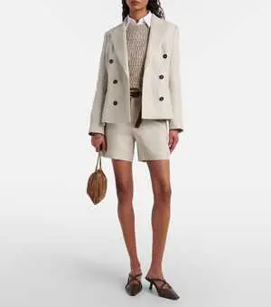 Brunello Cucinelli Suede Crossbody Bag - Beige