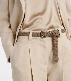 Brunello Cucinelli Braided Suede Belt