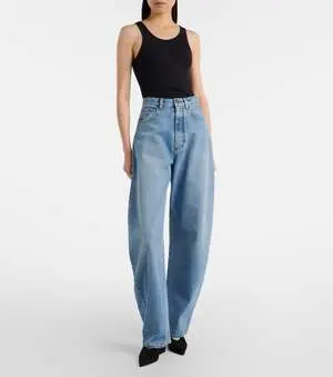 Alaïa High-rise Barrel-leg Jeans