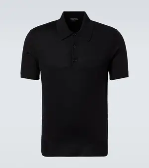 TOM FORD Cotton Polo Shirt - Black