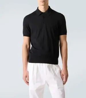 TOM FORD Cotton Polo Shirt - Black
