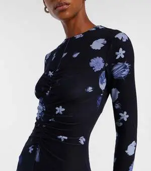 Erdem Floral Jersey Midi Dress