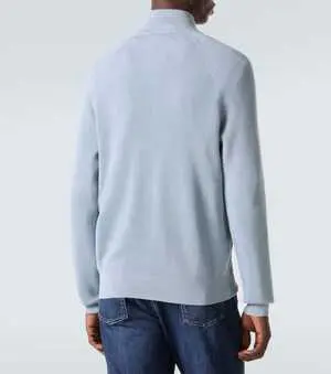 Brunello Cucinelli Ribbed-knit Cotton Sweater - Blue