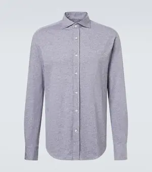 Brunello Cucinelli Cotton Poplin Shirt - Grey