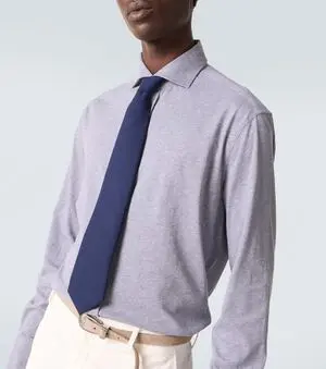 Brunello Cucinelli Cotton Poplin Shirt - Grey