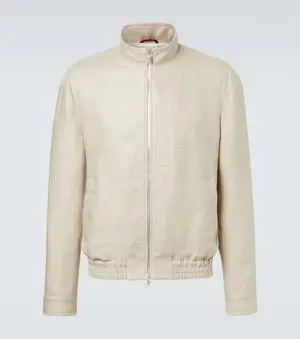 Brunello Cucinelli Silk, Linen, And Wool Jacket - Beige