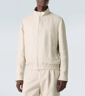 Brunello Cucinelli Silk, Linen, And Wool Jacket - Beige