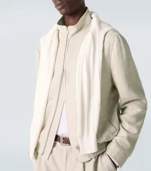Brunello Cucinelli Silk, Linen, And Wool Jacket - Beige
