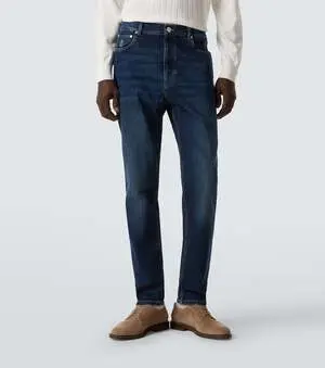 Brunello Cucinelli Mid-rise Slim Jeans - Blue
