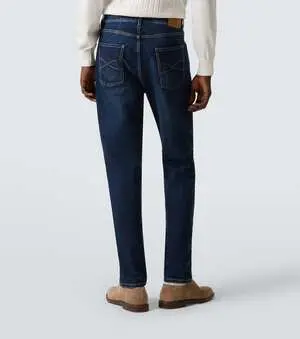 Brunello Cucinelli Mid-rise Slim Jeans - Blue