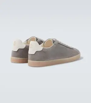 Brunello Cucinelli Suede Low Top Sneakers - Grey