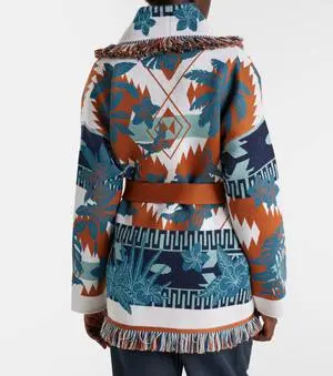 Alanui Island Soul Jacquard Wool Cardigan - Multicoloured