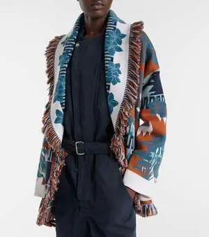 Alanui Island Soul Jacquard Wool Cardigan - Multicoloured