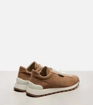 Brunello Cucinelli Monili Suede Sneakers - Beige