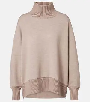 Varley Barker Jersey Turtleneck Sweatshirt - Beige