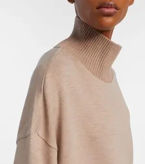 Varley Barker Jersey Turtleneck Sweatshirt - Beige