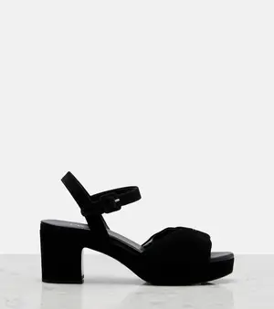 Prada Suede Sandals - Black