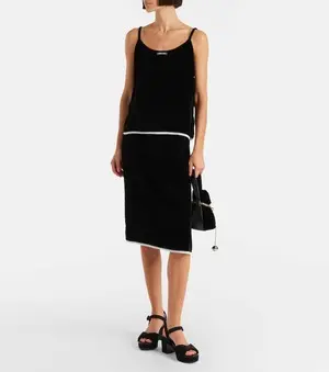 Prada Suede Sandals - Black