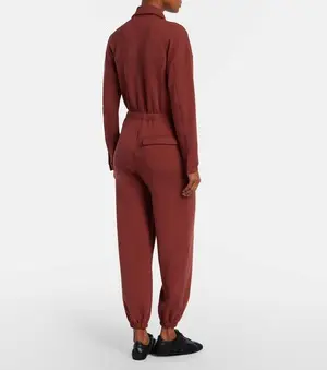 Varley Jessie Jersey Jumpsuit In Cinnamon - Brown