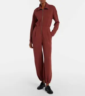 Varley Jessie Jersey Jumpsuit In Cinnamon - Brown