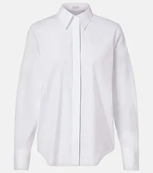 Brunello Cucinelli Monili Cotton-blend Poplin Shirt
