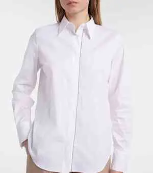 Brunello Cucinelli Monili Cotton-blend Poplin Shirt