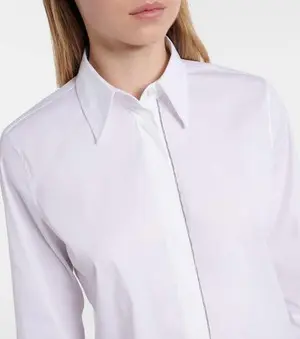 Brunello Cucinelli Monili Cotton-blend Poplin Shirt