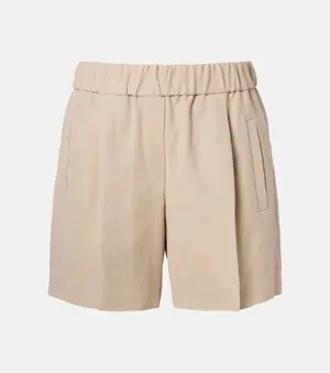 Brunello Cucinelli High-rise Bermuda Shorts - Beige
