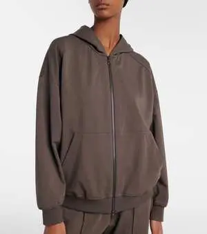 Brunello Cucinelli Monili Cotton Zip-up Hoodie - Brown