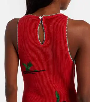 Staud Marea Embroidered Cotton Minidress