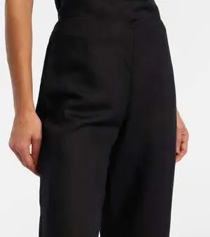 Staud Piha Linen-blend Flared Pants