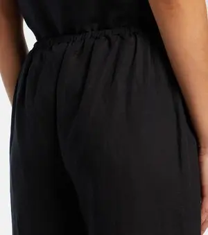 Staud Piha Linen-blend Flared Pants